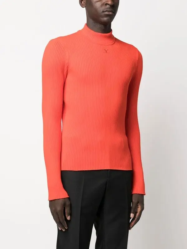COURREGES Ribbed Knit Jumper - Red