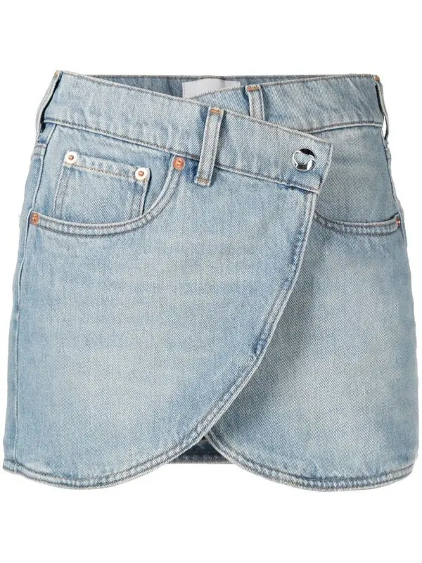 Coperni Denim Wrap Mini Skirt