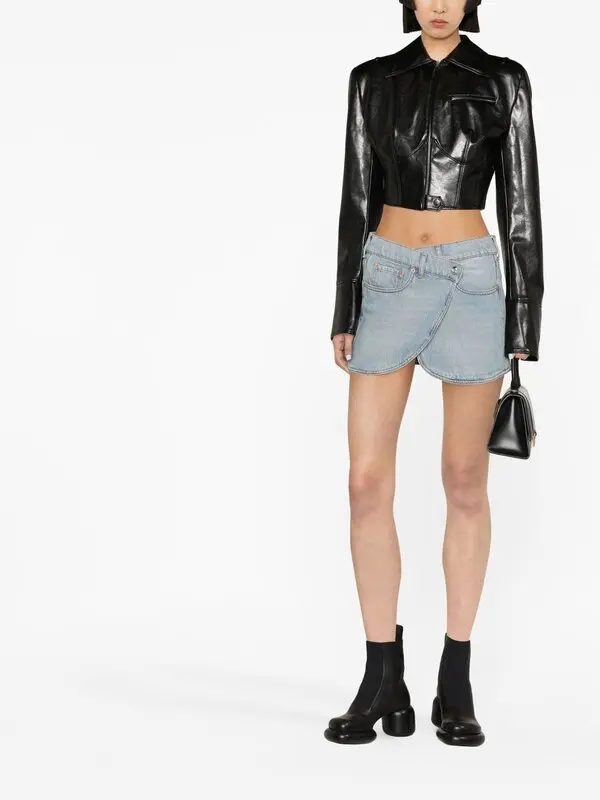 Coperni Denim Wrap Mini Skirt