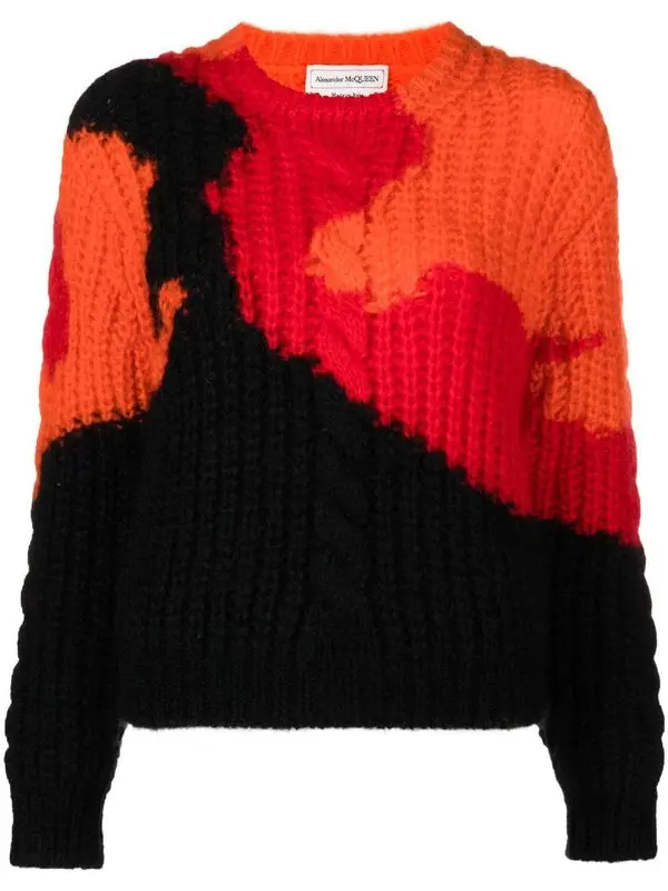 Alexander McQueen Colourblock Knit Jumper