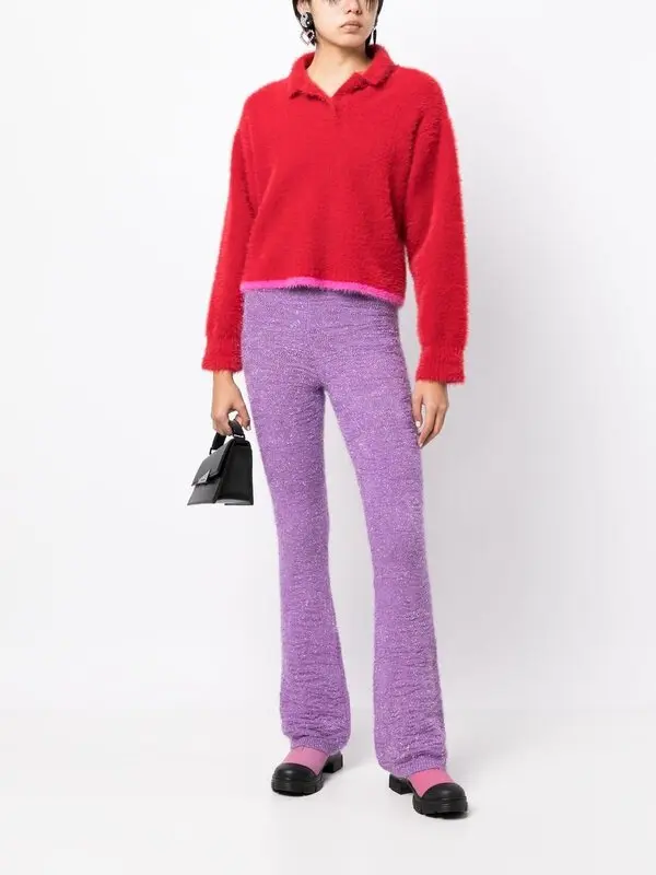 MARCO RAMBALDI Tinsel-detail Knit Trousers