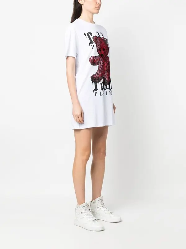 Philipp Plein Teddy Bear T-shirt Dress