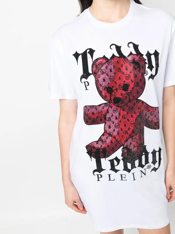 Philipp Plein Teddy Bear T-shirt Dress