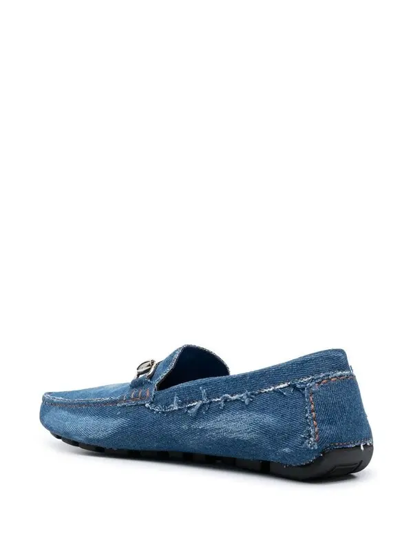 Philipp Plein Denim Slip-on Moccasins