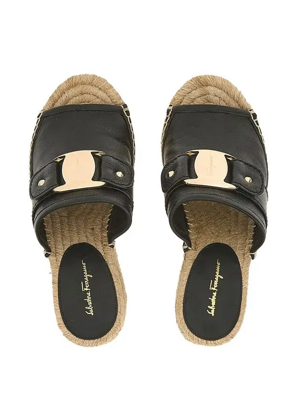 FERRAGAMO Logo-plaque Espadrille Wedges