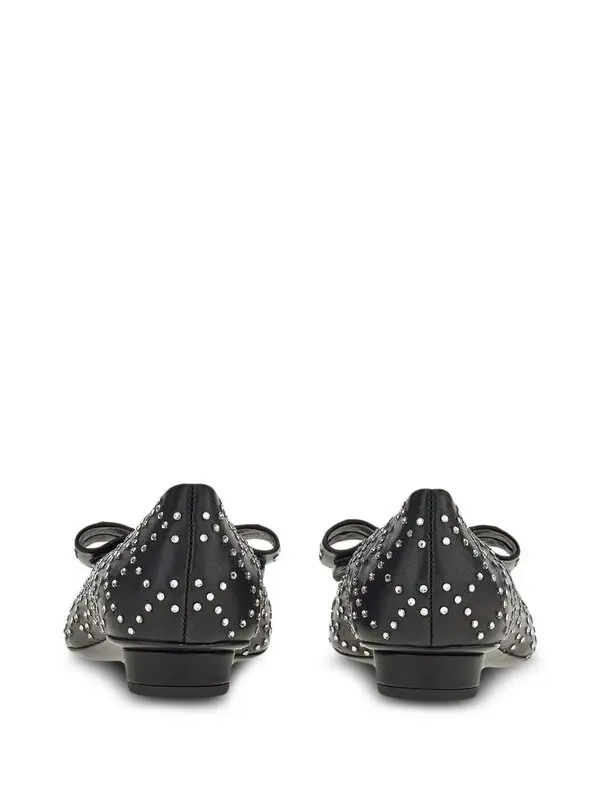 FERRAGAMO Viva Rhinestone-embellished Flat Pumps