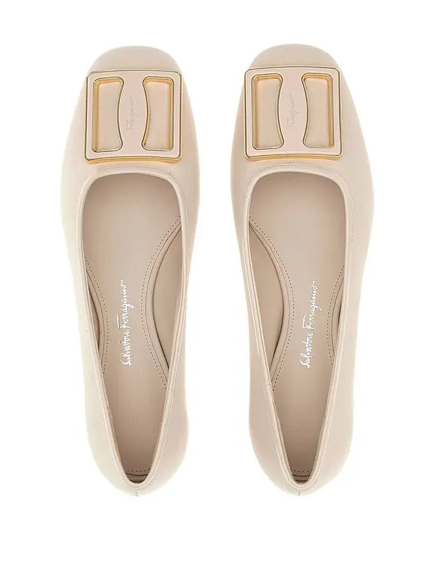 FERRAGAMO Chunky-buckle Ballerina Flats