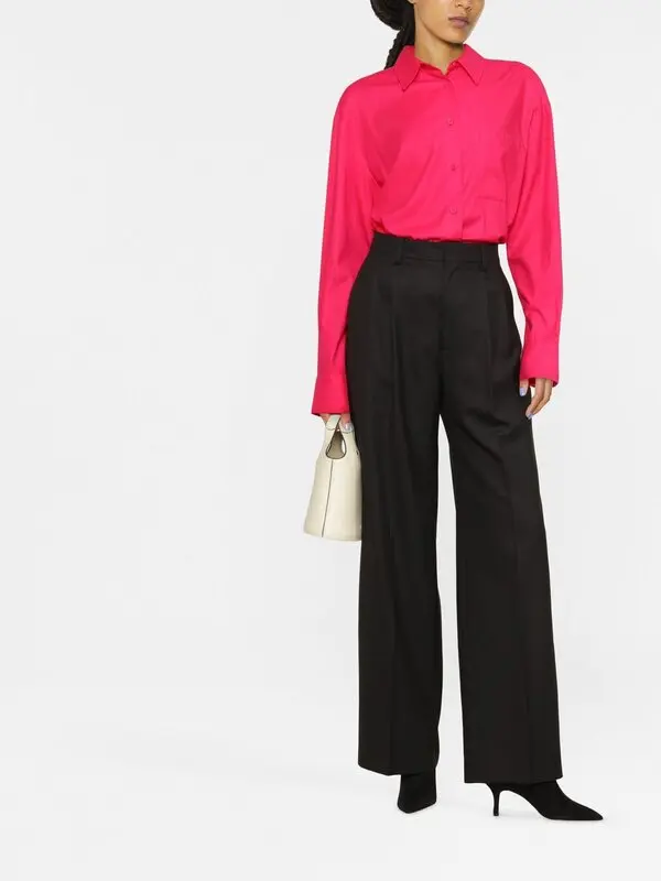 Filippa K Darcey Wool Palazzo Trousers - Black