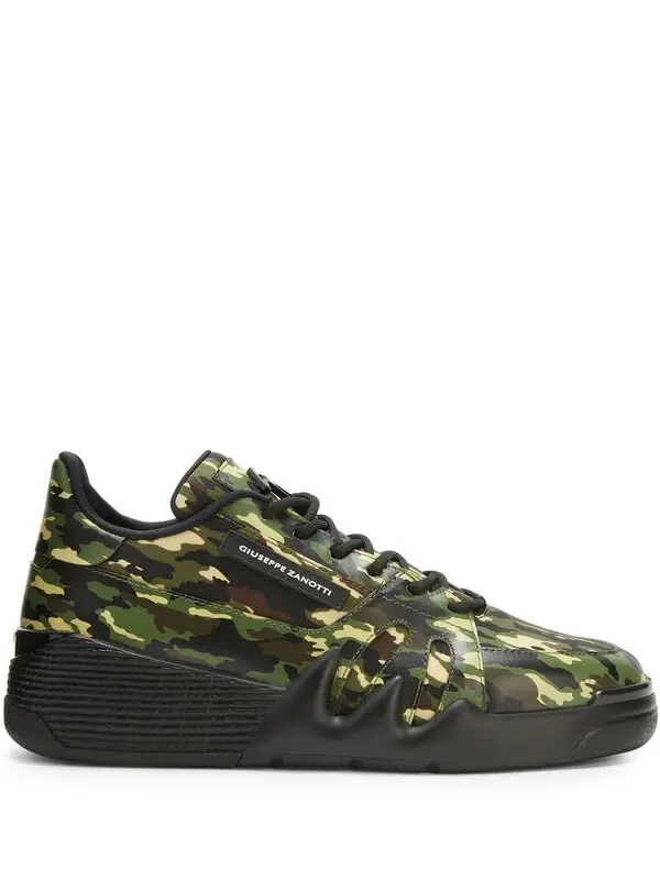 GIUSEPPE ZANOTTI Talon Camouflage Lace-up Sneakers - Green
