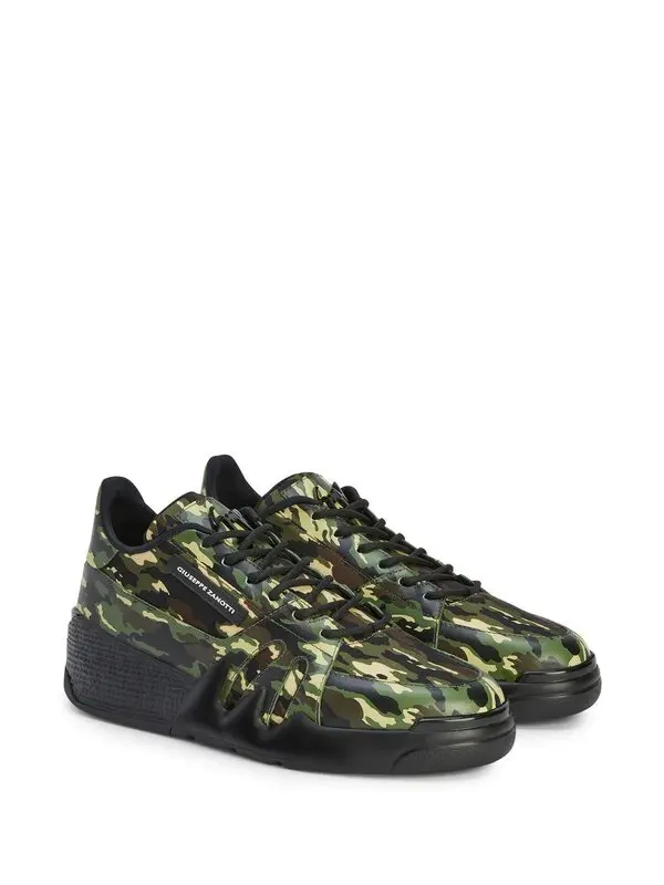 GIUSEPPE ZANOTTI Talon Camouflage Lace-up Sneakers - Green