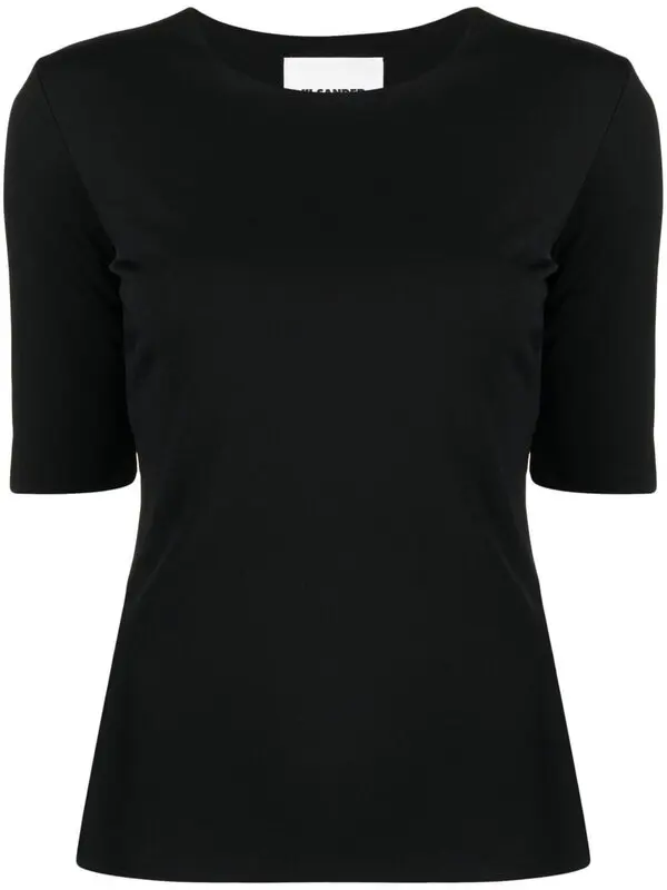 JIL SANDER Round Neck T-shirt - Black