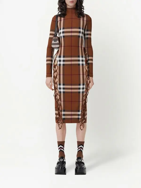 Burberry Check-print Midi Dress
