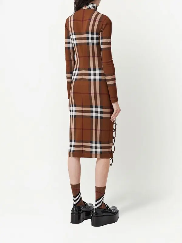 Burberry Check-print Midi Dress