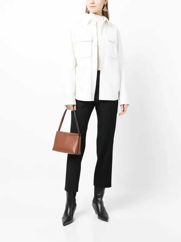 JIL SANDER Cropped Tailored Trousers - Black