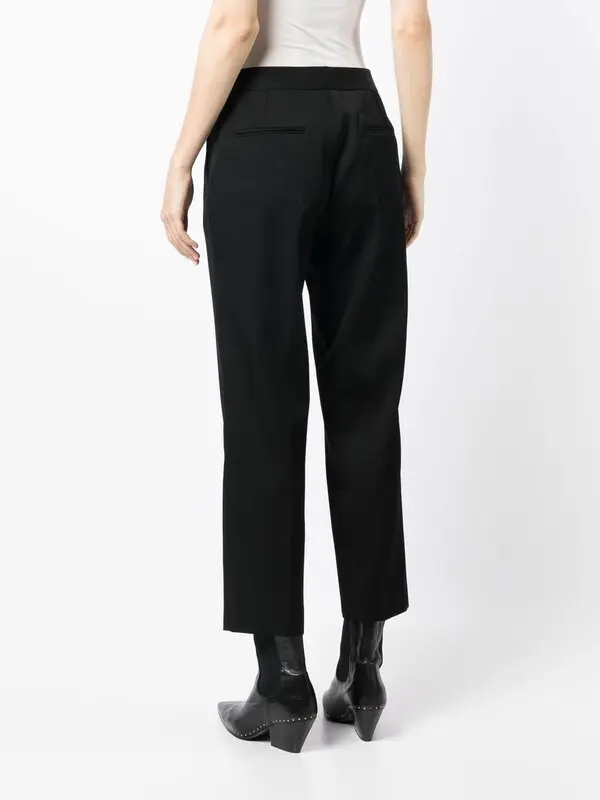 JIL SANDER Cropped Tailored Trousers - Black