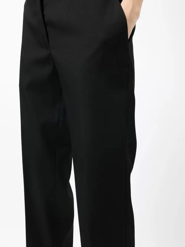 JIL SANDER Cropped Tailored Trousers - Black