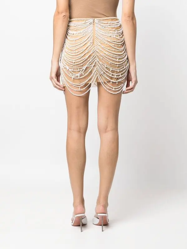 Blumarine Pearl-embellished Mini Skirt