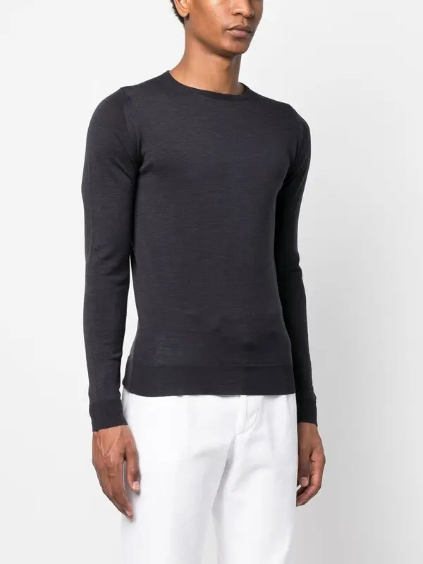 John Smedley Lundy Crew Neck Jumper - Grey
