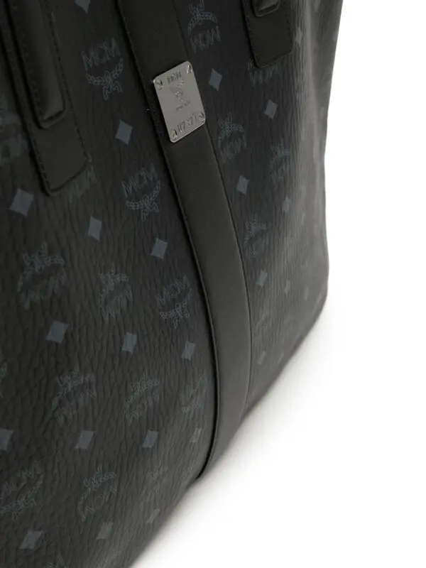 Mcm Large Liz Reversible Tote Bag - Black