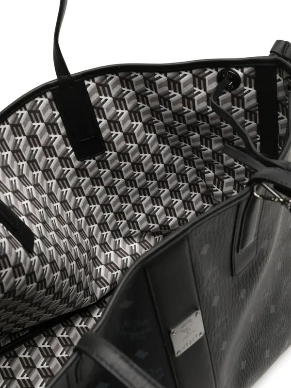 Mcm Large Liz Reversible Tote Bag - Black