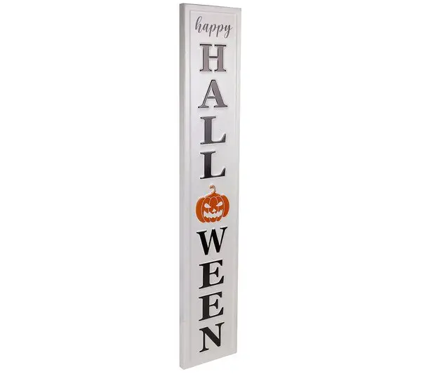 NORTHLIGHT 31.5' Metal Happy Halloween Wall Sig N - One-color