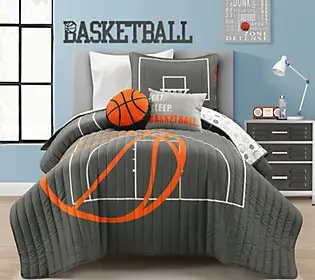 LUSH DECOR Basketball Game Oversized Quilt 4-pc Set Twin B Y - One-color