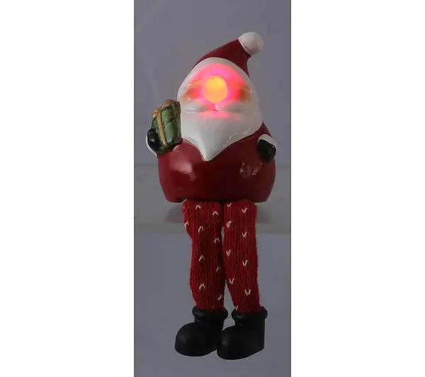 YOUNG'S INC. Young's Santa And Snowman With Blinking Led Nos E, Set Of 2