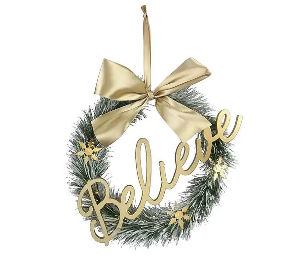 YOUNG'S INC. Young's Christmas Wreath Believe