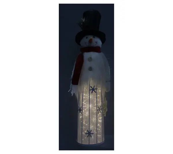 YOUNG'S INC. Young's Fabric Snowman With Led Light
