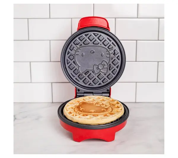 UNCANNY BRANDS Red Hello Kitty Waffle Maker