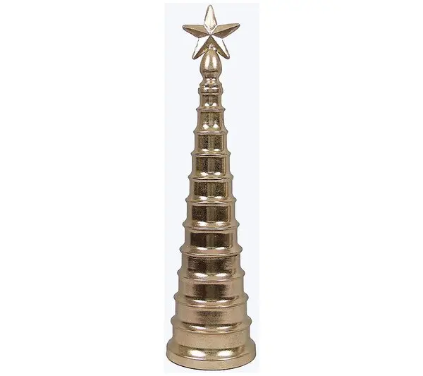 YOUNG'S INC. Young's Metal Cone Shaped Tiered Christmas Tree - One-color