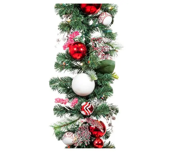 VILLAGE LIGHTING CO. Village Lighting 9' Pre-lit Led Garland Nordi C - One-color