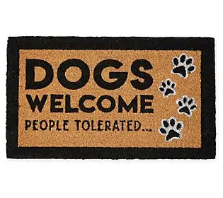 DESIGN IMPORTS Dog Welcome People Tolerated 17' X 29' Doormat - One-color