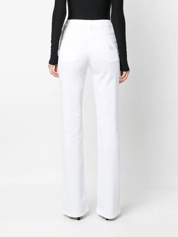 Philipp Plein High-waisted Flared Jeans - White