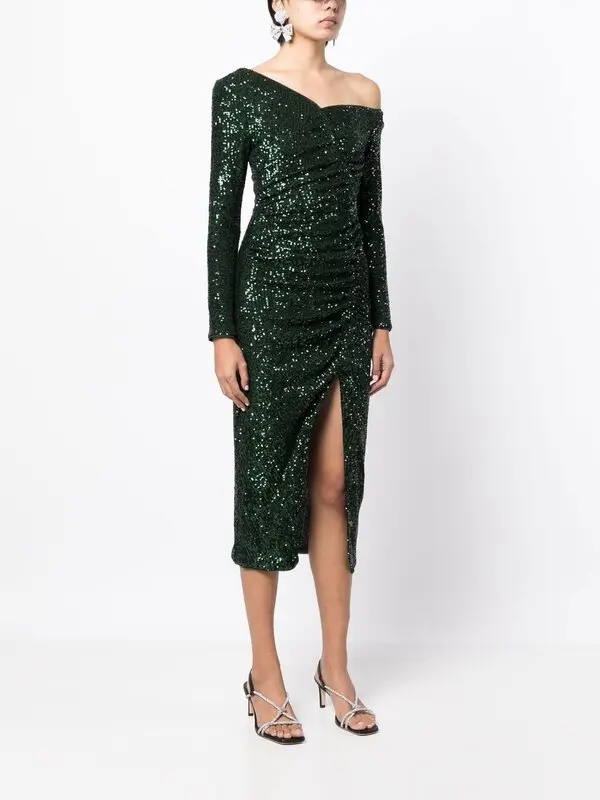 SELF-PORTRAIT Sequin-embellished Midi Dress