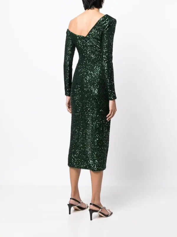 SELF-PORTRAIT Sequin-embellished Midi Dress