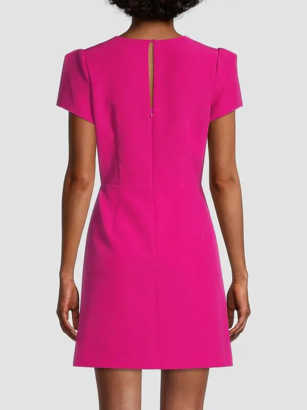 MILLY Cady Atalie V-neck Minidress - Fuchsia