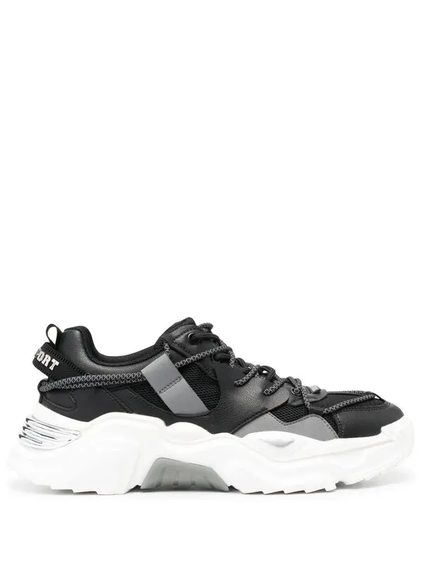 PLEIN SPORT Panelled Runner Sneakers - Black