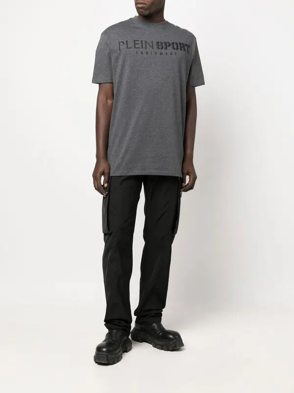 PLEIN SPORT Logo-print Short-sleeve T-shirt - Grey