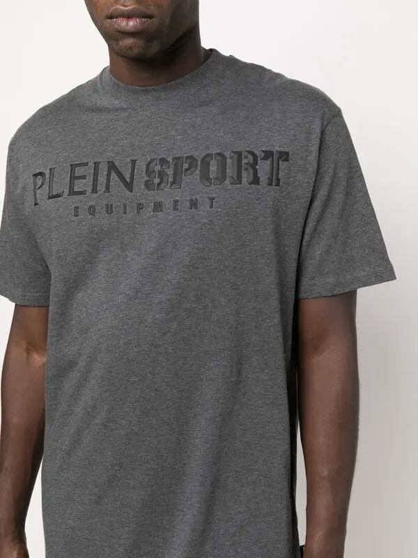 PLEIN SPORT Logo-print Short-sleeve T-shirt - Grey