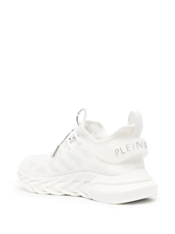 PLEIN SPORT Logo Lace-up Sneakers - White