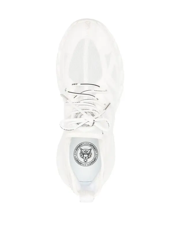 PLEIN SPORT Logo Lace-up Sneakers - White