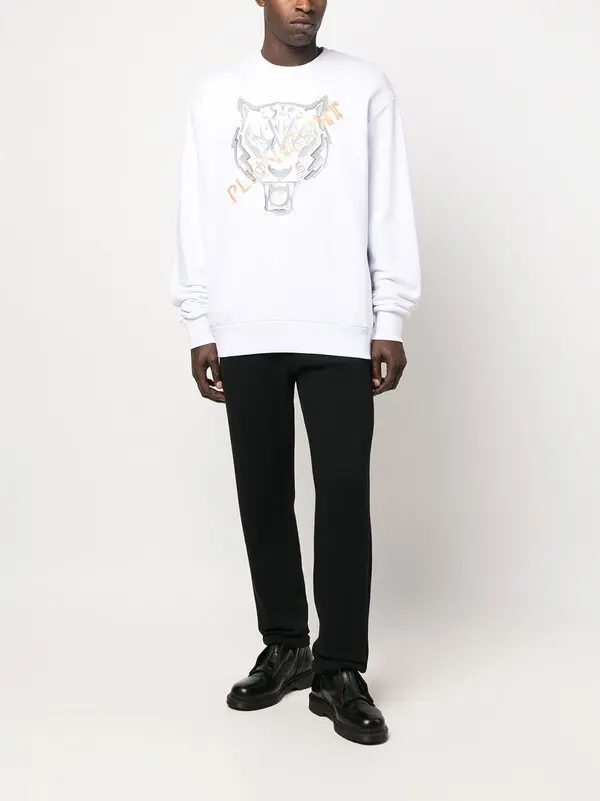PLEIN SPORT Tiger-head Long-sleeve Sweatshirt