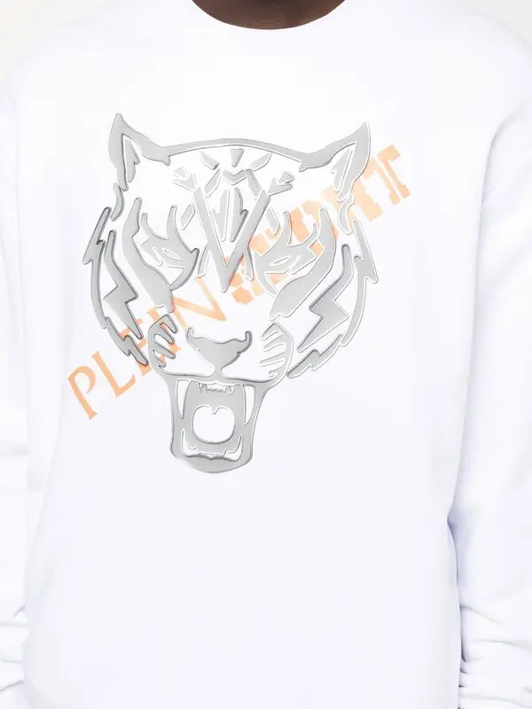 PLEIN SPORT Tiger-head Long-sleeve Sweatshirt