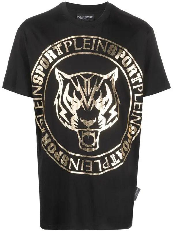 PLEIN SPORT Tiger Logo-print T-shirt
