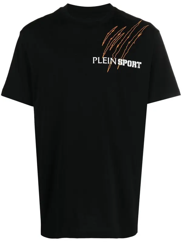 PLEIN SPORT Scratch Logo-print T-shirt