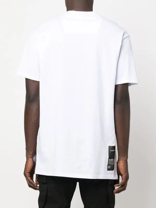 PLEIN SPORT Tiger-head Logo-print T-shirt - White