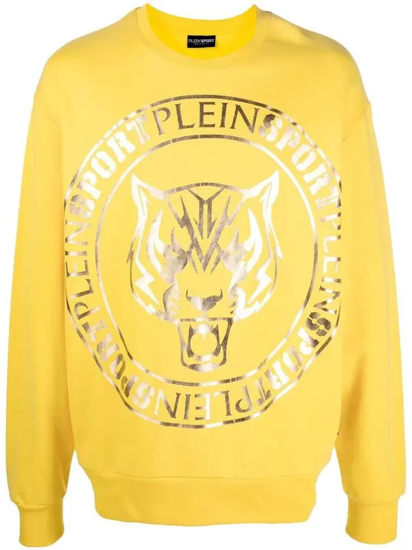 PLEIN SPORT Tiger-head Logo-print Sweatshirt