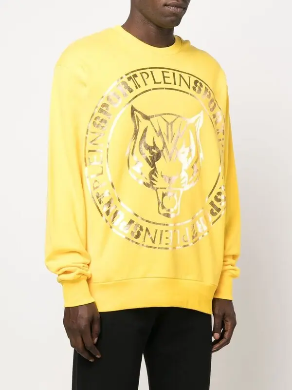 PLEIN SPORT Tiger-head Logo-print Sweatshirt