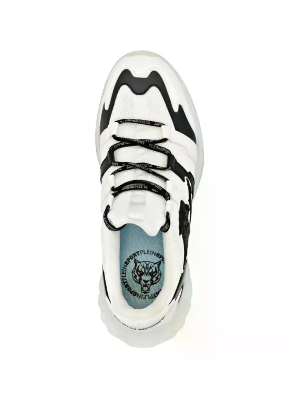 PLEIN SPORT Runner Tiger Lace-up Sneakers - White